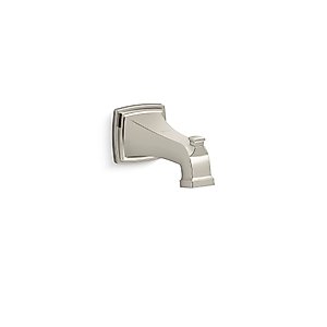 KOHLER 27406-SN Riff Wall-Mount Bath Spout with Diverter and Slip-Fit Connection, Bathtub Faucet, Vibrant Polished Nickel