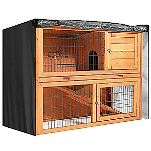 SEIWEI Universal Double Hutch Cover, Moisture Resistant Rabbit Hutch Cover for Dustproof Hutch Cover for Rabbits, Cats, Hamster, Kitten, Pets for The Winter