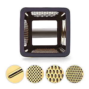 Marco Almond KYA26 Knife Sets, 14 Pieces High Carbon Stainless Steel Kitchen Knife Set in Hardwood Block+KYA53 Golden Titanium Box Grater, Stainless Steel Grater Slicer 5 Piece Set