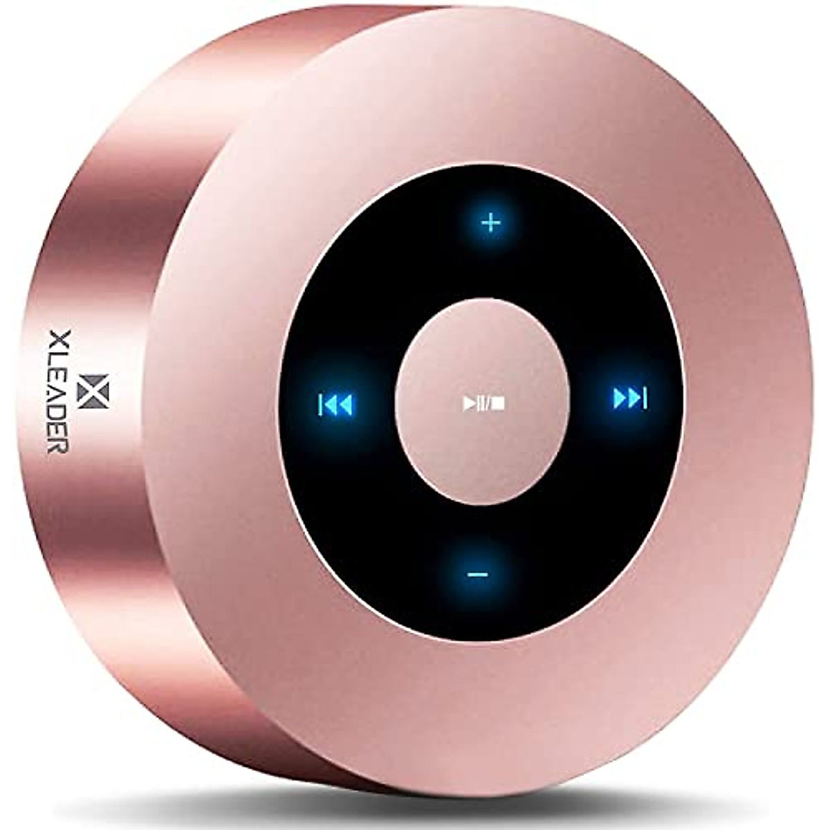 XLEADER [Smart Touch] Bluetooth Speaker SoundAngel A8 (3rd Gen) Premium Rose Gold Mini Speaker with Portable Waterproof Case Mic TF Card Aux, for iPhone iPad Shower Electronic Christmas Xmas Gifts