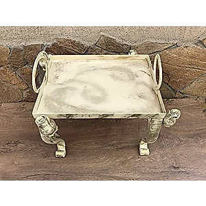 Breakfast in bed tray, iron anniversary gift for her, rose, floral, serving tray, coffee table, iron gift, iron gift for her, bed tray, tray