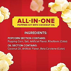 Orville Redenbacher's All-In-One Popcorn Kit, Coconut Oil & Salt Popping Corn, 16 oz. (Pack of 24)