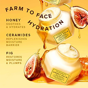 Farmacy Ceramide Face Moisturizer - Honey Halo Hydrating Facial Moisturizer for Dry Skin - Plumps, Soothes + Restores Skin with Potent Ceramides + Buckwheat Honey for a Dewy, Healthy Glow (50ml)