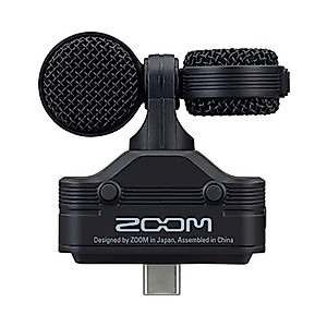 Zoom Am7 Stereo Microphone for Android, Mid-Side Stereo, Rotatable Capsule for Alignment with Camera, for Recording Audio for Music, Videos, Interviews, and More