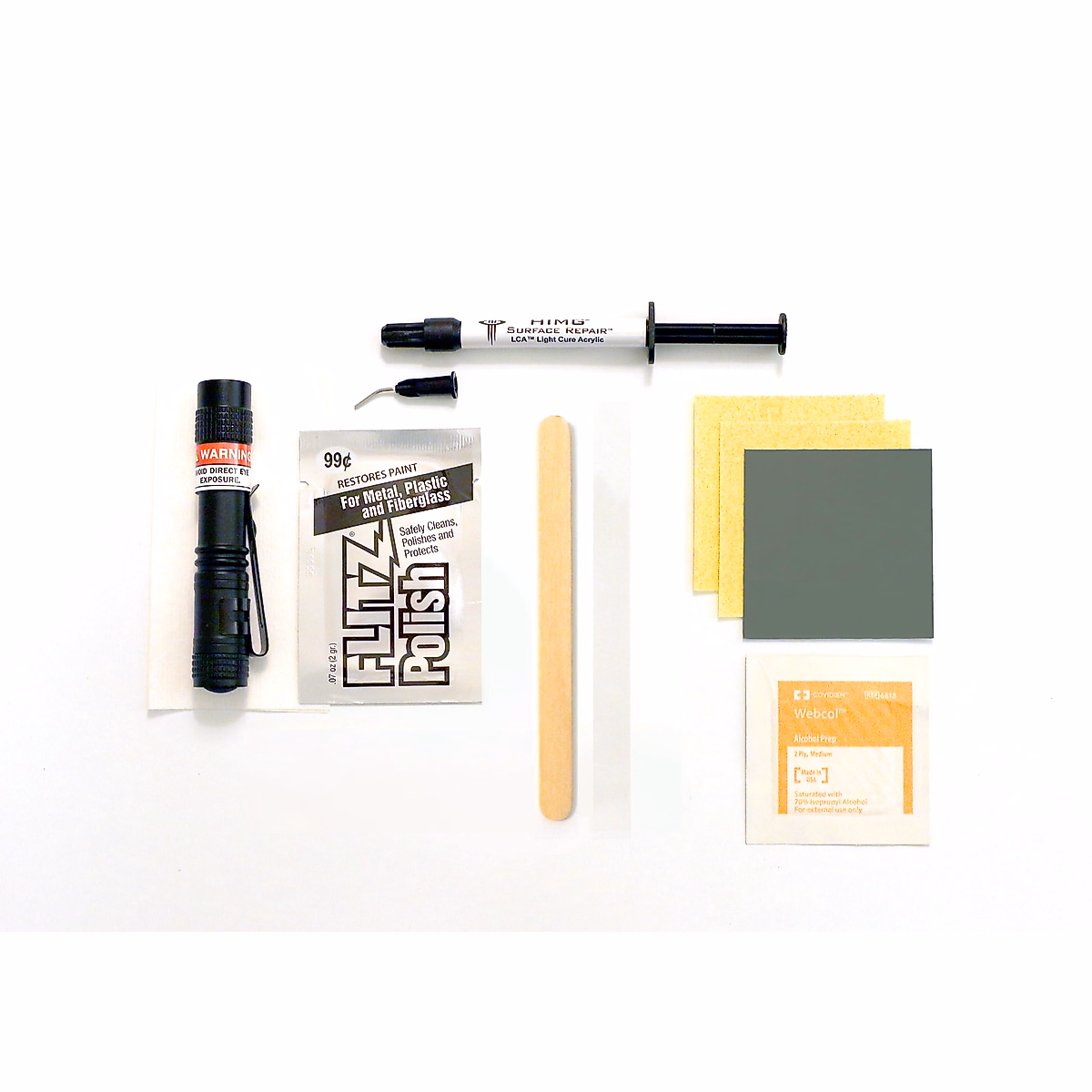 Clear - Upgraded Quartz Countertop Repair Kit - Granite Repair Kit - Chip Repair Kit for Quartz, Granite, Marble, Corian, Porcelain, Acrylic, Edge Chips and More - HIMG Surface Repair