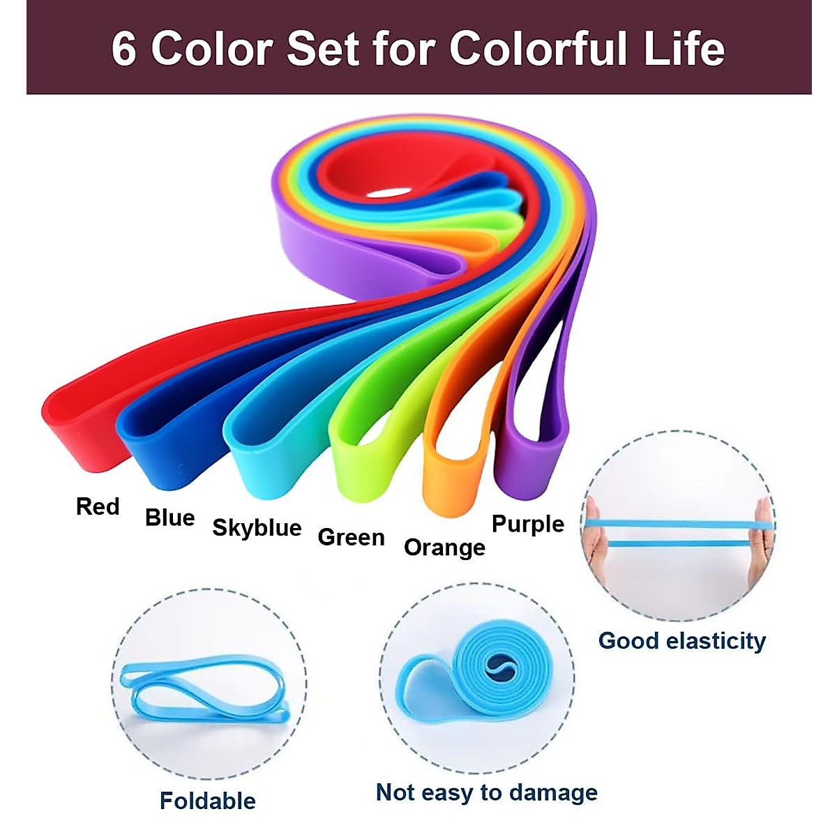 6 Pack Towel Clips for Chairs Cruise, Silicone Towel Bands for Cruise Chairs, Multi-Functional Beach Towel Bands Beach Towel Clips Beach Towel Clips for Pool Chairs