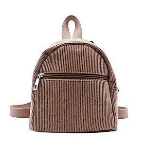 JASASCCEL Mini Backpack Corduroy Backpack Purse Casual Daypack for Women Travel Satchel Rucksack Cute Shoulder Bag