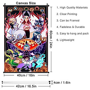 Scroll Art Owl Canvas Art House Poster Art Wall Decor Tapestry Movie Posters Hanging in Family Room Dormitory Office Cafe Bar Painting