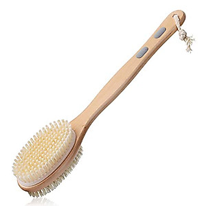Slick- Shower Brush, Double Sided Shower Brush, Back Scrubber, Bath Brush, Back Brush, Back Brush Long Handle for Shower, Shower Brushes for Your Back, Bath Brush Long Handle for Shower