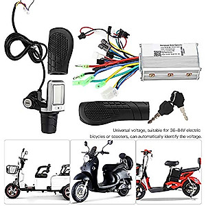 Electric Bicycle Controller, Electric Scooter Controller Meter Set LCD Split Meter Throttle Grip Set Brushless Motor Controller 36V Ebike Controller 36 V Ebike Controller Kit