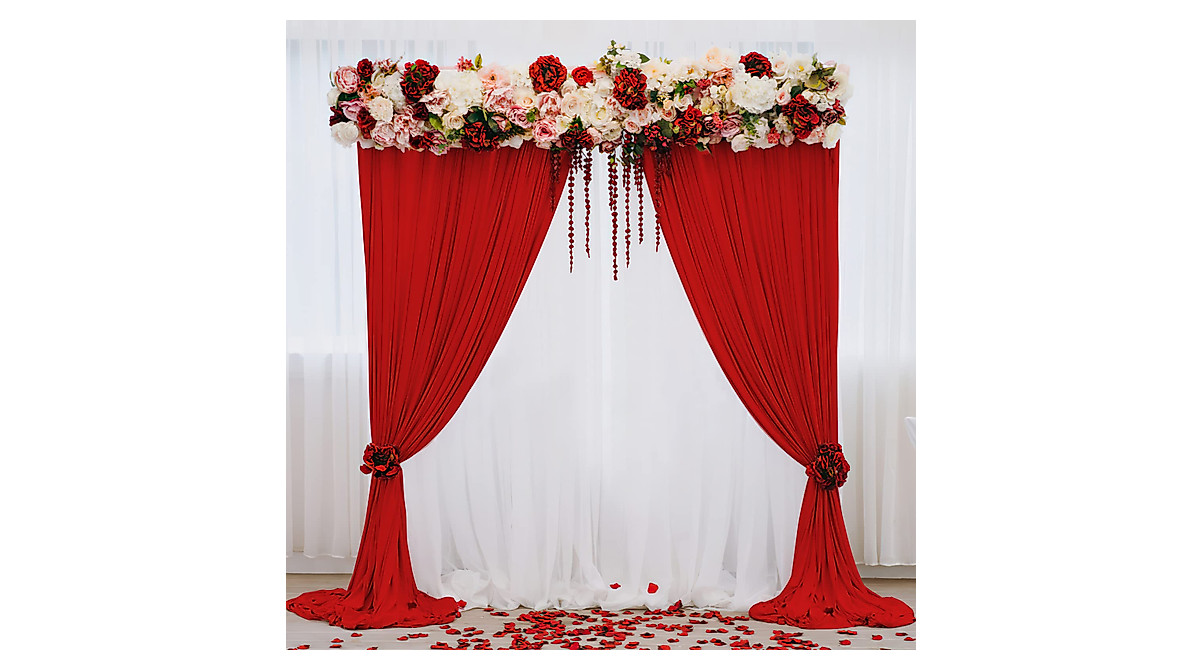 Red Backdrop Curtains for Stunning Weddings & Events