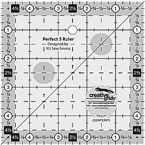 Perfect 5 Quilts Bundle- Creative Grids Perfect 5 Ruler and Perfect 5 Quilts Pattern Book
