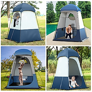 Shower Tent Large, Oversize Space Privacy Tent Portable Camping Toilet Tent Outdoor Beach Dressing Changing Bathing Room Camping Privacy Shelters 5.2 ft x 5.2ft x 7.9ft Shower Tent for Camping