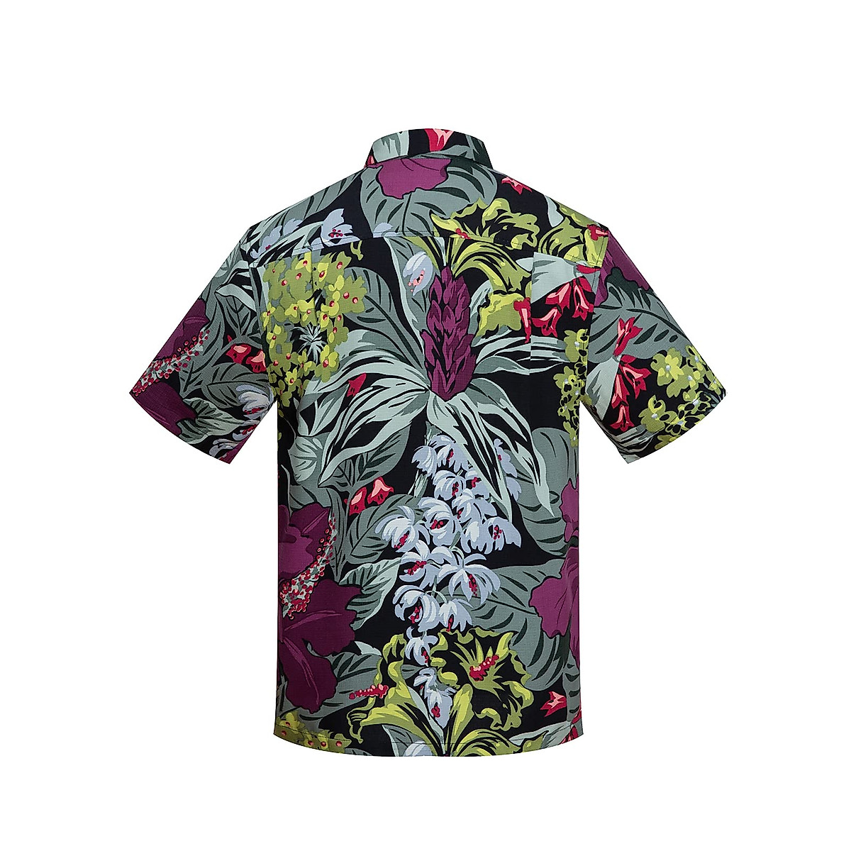 Havana Breeze Men's Hawaiian Button Shirts Breathable & Luxurious Silk Blend Short Sleeve Blouse for Vacation Safflower XXL