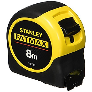 STANLEY FATMAX Tape Measure Blade Armor 8 M Metric Shock Resistant with Mylar Coating and Cushion Grip 0-33-728