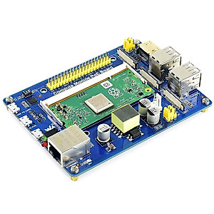 waveshare Compute Module IO Board with PoE Feature Development Board for Raspberry Pi CM3 / CM3L / CM3+ / CM3+L,with Ethernet Port,USB Ports,HDMI/DSI/CSI Camera Interface