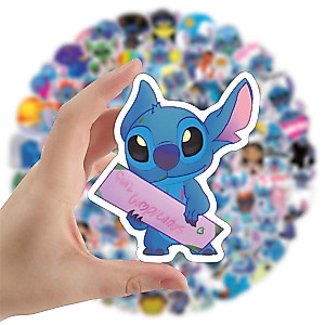 100 Pcs Stitch Stickers,Waterproof Lilo & Stitch Stickers for Water Bottles, Laptop,Bumper,Computer,Phone,Helmet,Vinyl Reusable Stickers and Decals Kids Teens