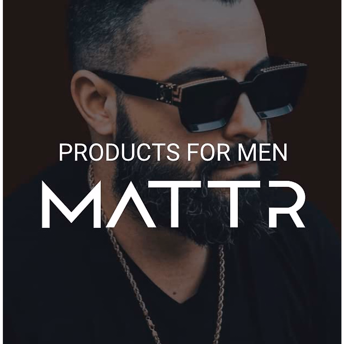 MATTR Beard/Brow Fix - Cosmetic Solutions for Men - Hair Filler and Growth Promoting Dye for Patchy Beards, Grey Hair Coverage, Hairlines & Eyebrows - Vegan Makeup - Travel-Size Jar - 15g (Brown)