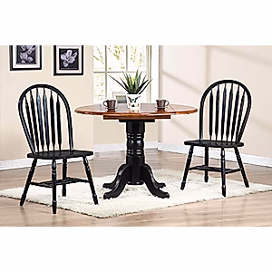 Sunset Trading Black Cherry Selections Dining Chairs, Distressed Antique rub Through