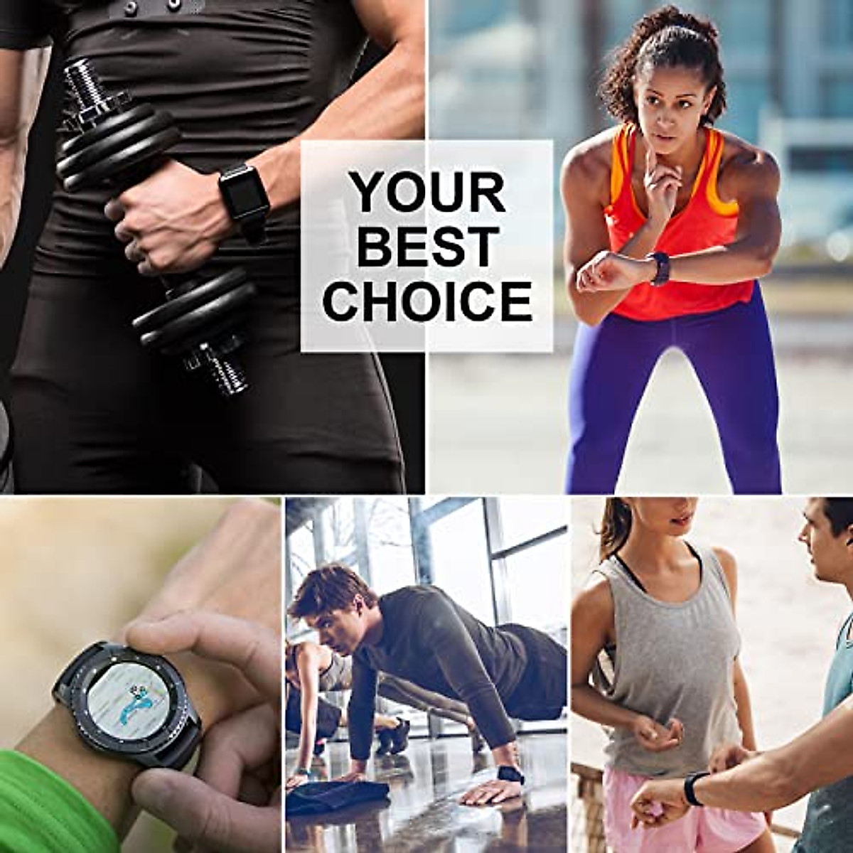 Cobee Silicone Watch Bands, Quick Release Waterproof Soft Rubber Replacement Straps with Silver Plated Stainless Steel Buckle Smart Watch Straps Sport Watchbands Wrist Straps for Men Women(18mm-Black)