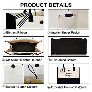 Craftique Mimi Gifts for Grandma- Unique Tote Bag for Mimi- Mimi Christmas gifts, Mimi Birthday Gifts, Thoughtful Gifts for Mimi from Grandkids, Mimi Bag for Shopping Travel, 17” x 6.7” x 12.5”