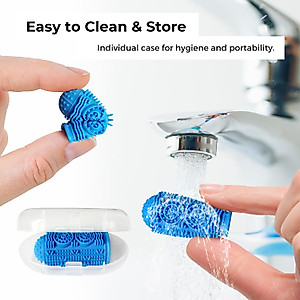 Coredy 4 Pack Dog Toothbrush, Soft Silicone Pet Toothbrush, Finger Toothbrush Covers Kit for Dog Teeth Cleaning & Dog Dental Care