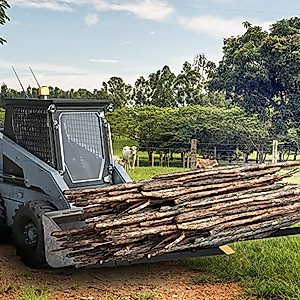 YINTATECH 43" 2000lbs Clamp on Pallet Forks Heavy Duty Tractor Forks with Adjustable Stabilizer Bar Tractor Bucket Forks for Tractor Attachments, Skid Steer, Loader Bucket