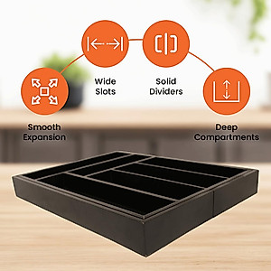Kozy Home Solutions Kitchen Drawer Organizer Silverware Holder Expandable Tray and Utensil Holder 15" Max Width Kitchen Gadgets with Divider Organizers for Fork Spoon Knife Cutlery and Flatware