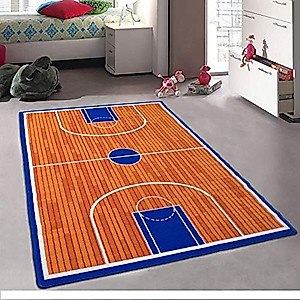 Basketball Court Sports Area Rug Rugs Carpet for Living Room Bedroom (3 Feet X 5 Feet)
