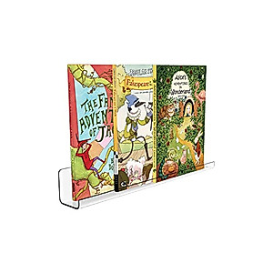 INTELLIMADE - Acrylic Vinyl Record Shelf, Wall Mount Album Record Holder, Plexiglass Floating Book Display, Easy Install Acrylic Vinyl Storage Rack for Studio and Homes. 12 inches, 6 - Pack