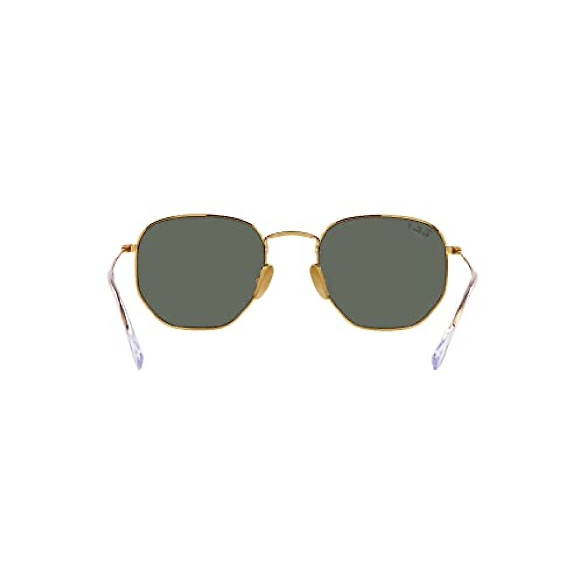 Ray-Ban RB8148 Hexagonal Titanium Sunglasses, Legend Gold/Polarized Green, 54 mm