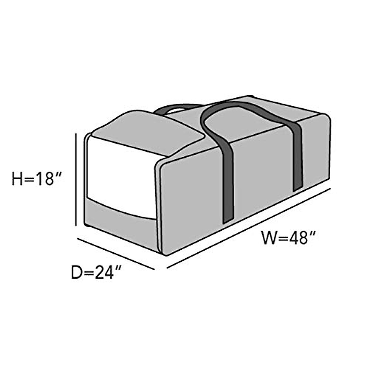 Covermates Keepsakes - Storage Duffel Bag - Heavy Duty Polyester - Reinforced Handles - Closet Storage-Black