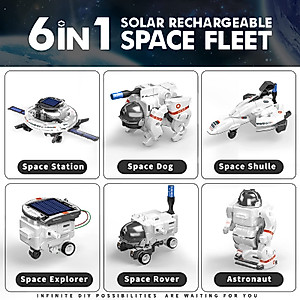 STEM Projects for Kids Ages 8-12, Science Kits for Boys 8-14, 6-in-1 Solar Robot Space Toys Building Science Kits Gifts for 7 8 9 10 11 12 13 Year Old Boys Girls Teen