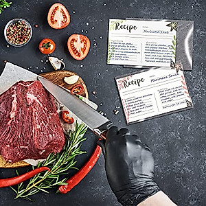 100Pcs Recipe Card Protectors 4x6 Plastic Sleeves - Thick Clear Plastic Sheet Protectors Recipe Card Sleeves Page Protectors Hard Plastic Card Sleeves- Recipe Cards 4x6 Clear Plastic Sleeves for Cards