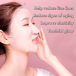 Snail Honey Jelly Face Sheet Mask 10,000 ppm Snail Mucin w/Honey 10 Hydrogel-Coated Tencel Sheets Dehydrated Dry Sensitive Skin Intense Hydration Nourishing Korean Skin Care Women Men, JIN JUNG SUNG