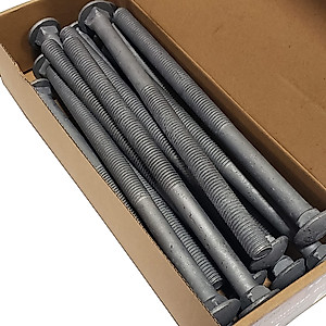 5/8" - 11 x 10 Carriage Bolt | Round Head | Hot Dip Galvanized | 15pcs Box