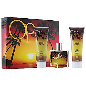 Ocean Pacific Gold 3 Piece Eau De Toilette Gift Set for Him
