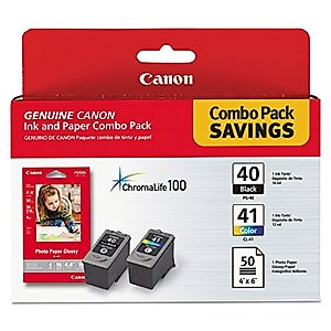 Canon Ink 40-41 Cartridges Photo Paper Combo Pack CNM0615B009