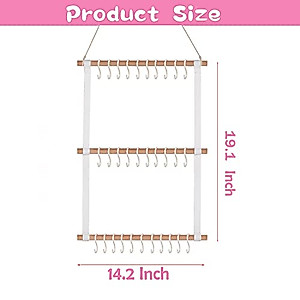 Hipcheer Headband Holder for Baby Girls, 35 Hooks Headband Organizer for Baby Girls, Baby Headband Holder Organizer for Door,Closet,Wall