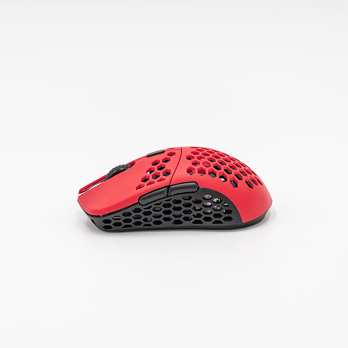 G-Wolves Hati HTS (Small) ACE Wireless Gaming Mouse - PAW3370 Sensor - 50 to 19,000 CPI - 54±2Gram(1.8 oz) - TTC Golden Color Encoder - Ultra Lightweight Honeycomb Design (Red)