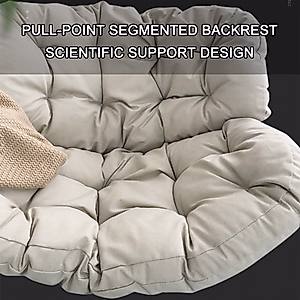 HARELA Indoor & Outdoor Rocking Chair, Patio Oversized Wicker Egg Rocking Chair, Padded Cushion Rocker Recliner Chair, for Front Porch, Living Room, Patio, Garden, Yard