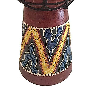 JIVE Djembe Drum Bongo Congo African Drum Wooden Hand Drum Professional Sound (12" High - Painted)