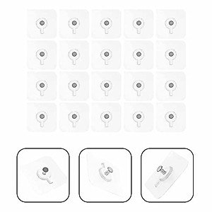 Cabilock 40pcs No Nail- Free Sticky Peg. Mount Trace Stickers Household cm Photo Screw Adhesive Self- Adhesive Kitchen Without Furniture Frame Picture Pegs Non- Transparent