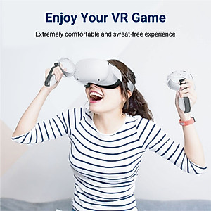 TNP VR Face Cover and Lens Protector Compatible with Oculus Quest 2 - Oculus Quest 2 Silicone Face Cover with Nose Light Blocker and Proof Lens - Sweat Guard Silicone Cover for Oculus Quest 2