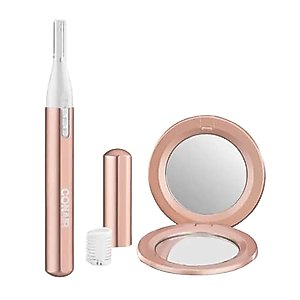 Conair Satiny Smooth Dual Blade Precision Trimmer w/ Bonus Compact Mirror