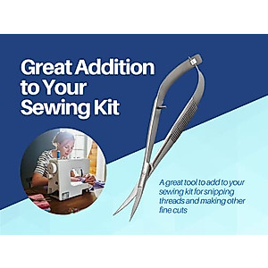 Micro Scissors 4.5" curved Castroviejo stitch cutting embroidery spring action extra sharp Squeeze scissors for ENT eye skin dental veterinary surgeon by Artman Instruments