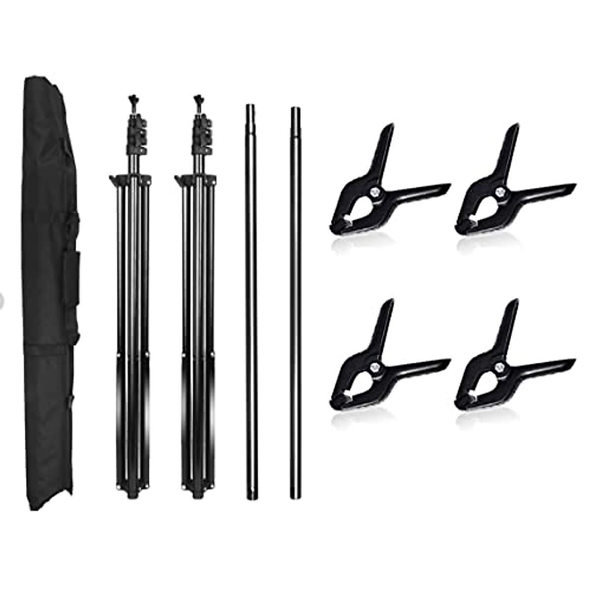 HYJ-INC Photo Video Studio Photography Backdrop Stand, 8 x 8 ft Adjustable Photo Background Holder, Back Drop Banner Stand Support System Kit with Carry Bag