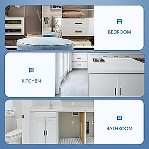 Ravinte 25 Pack Black Cabinet Pulls 4 Inch Square Cabinet Handles Matte Black Kitchen Hardware for Cabinet Square Drawer Pulls