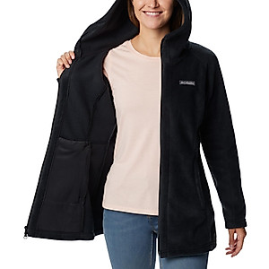 Columbia Womens Benton Springs II Long Full Zip Fleece Hoodie, Black, 3X