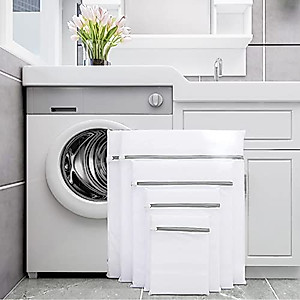 NAOKBOEE 10 Packs Mesh Laundry Bags for Delicates, Washing Machine Wash Bags, for Lingerie, Bra, Socks, Underwear, Baby Clothes, Travel Storage（1 Extra Large, 3 Large, 3 Medium, 3 Small）